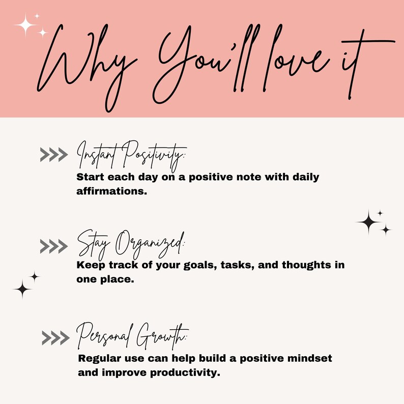 Printable Daily Affirmation Planner - Instant Download, Boost Your ...