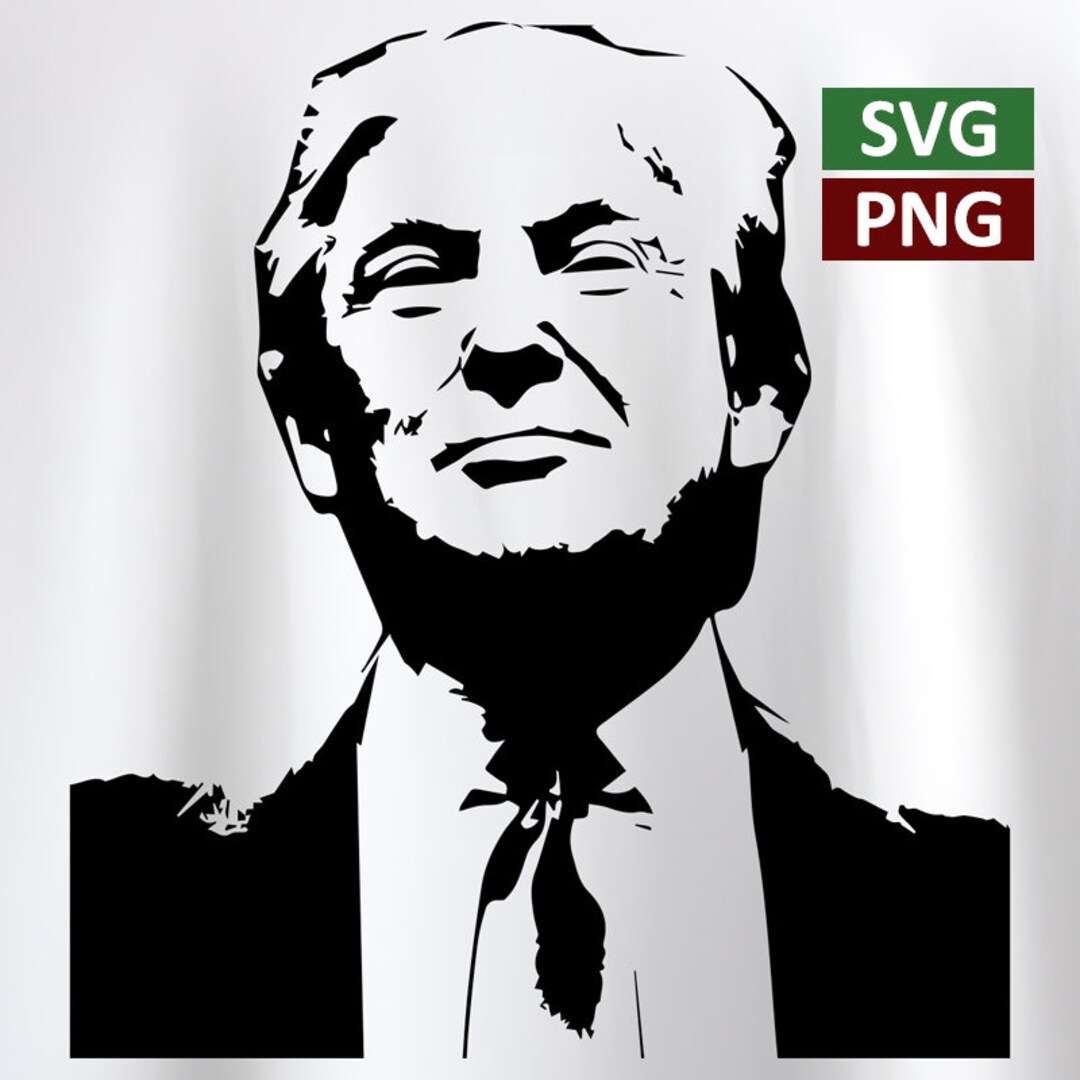 Trump Silhouette Svg, American President Svg, President Trump Clipart ...
