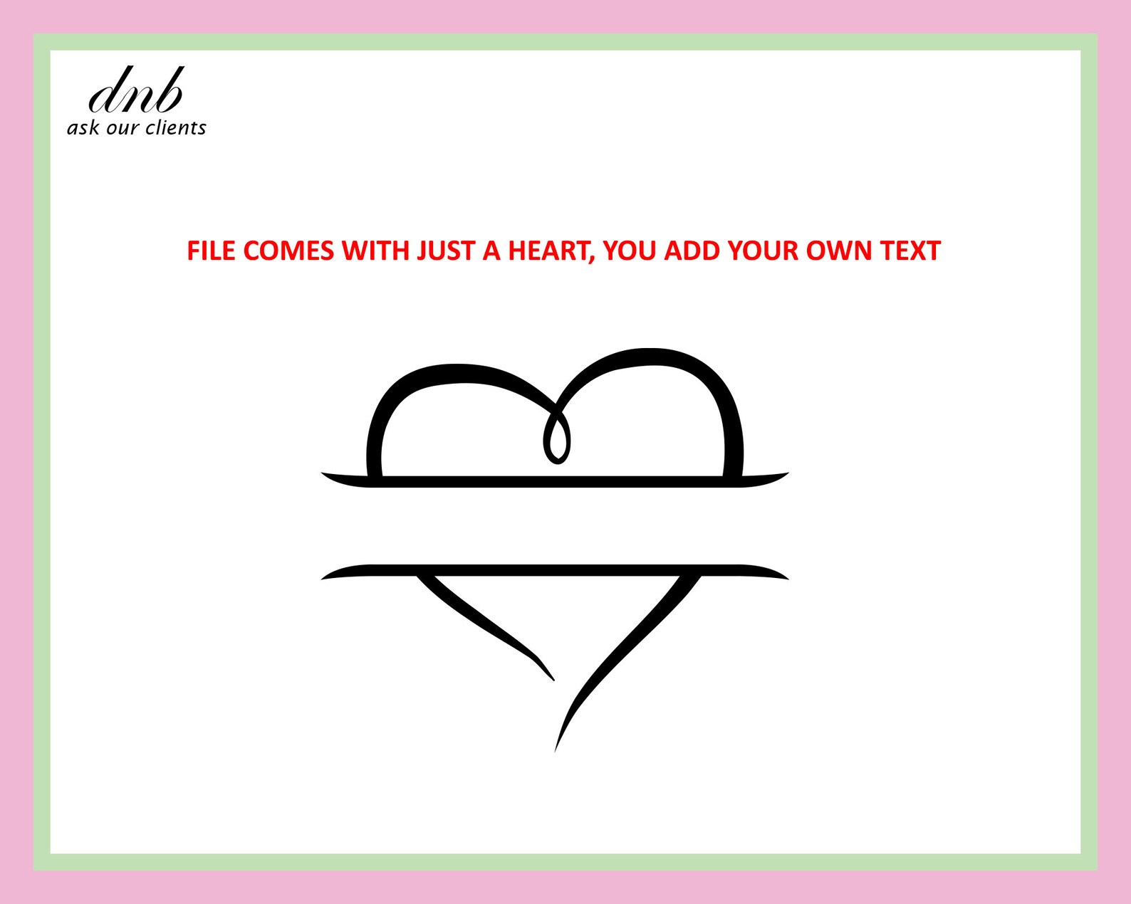 Doodle Heart SVG, Custom Text Svg, Hand Drawn Heart Svg, Instant ...