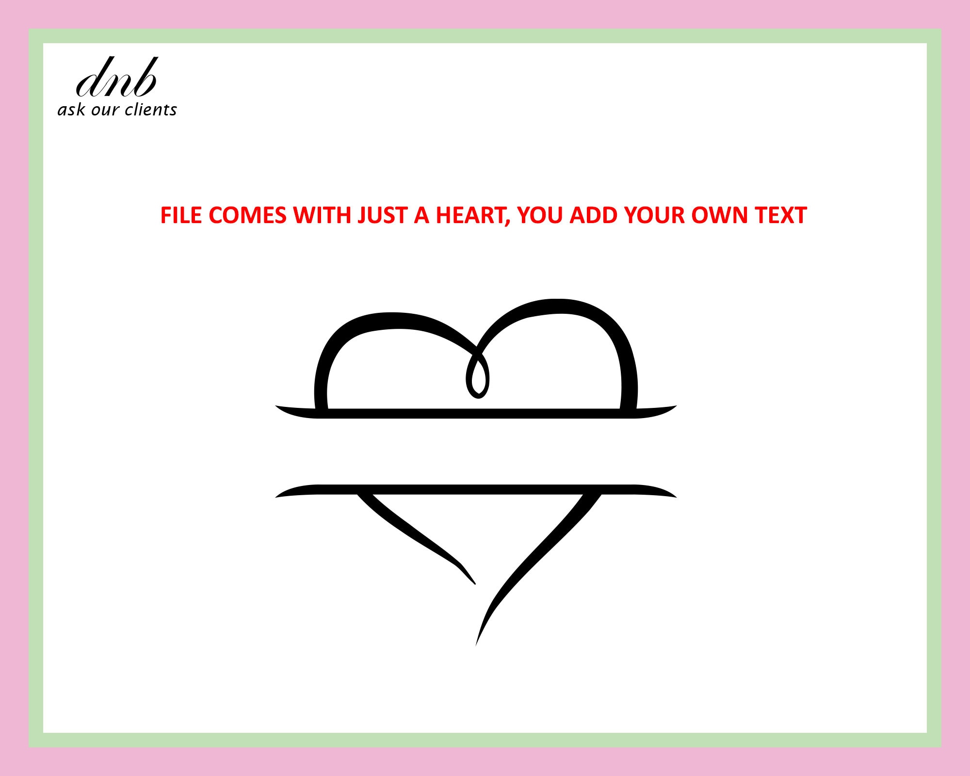 Doodle Heart SVG, Custom Text Svg, Hand Drawn Heart Svg, Instant ...