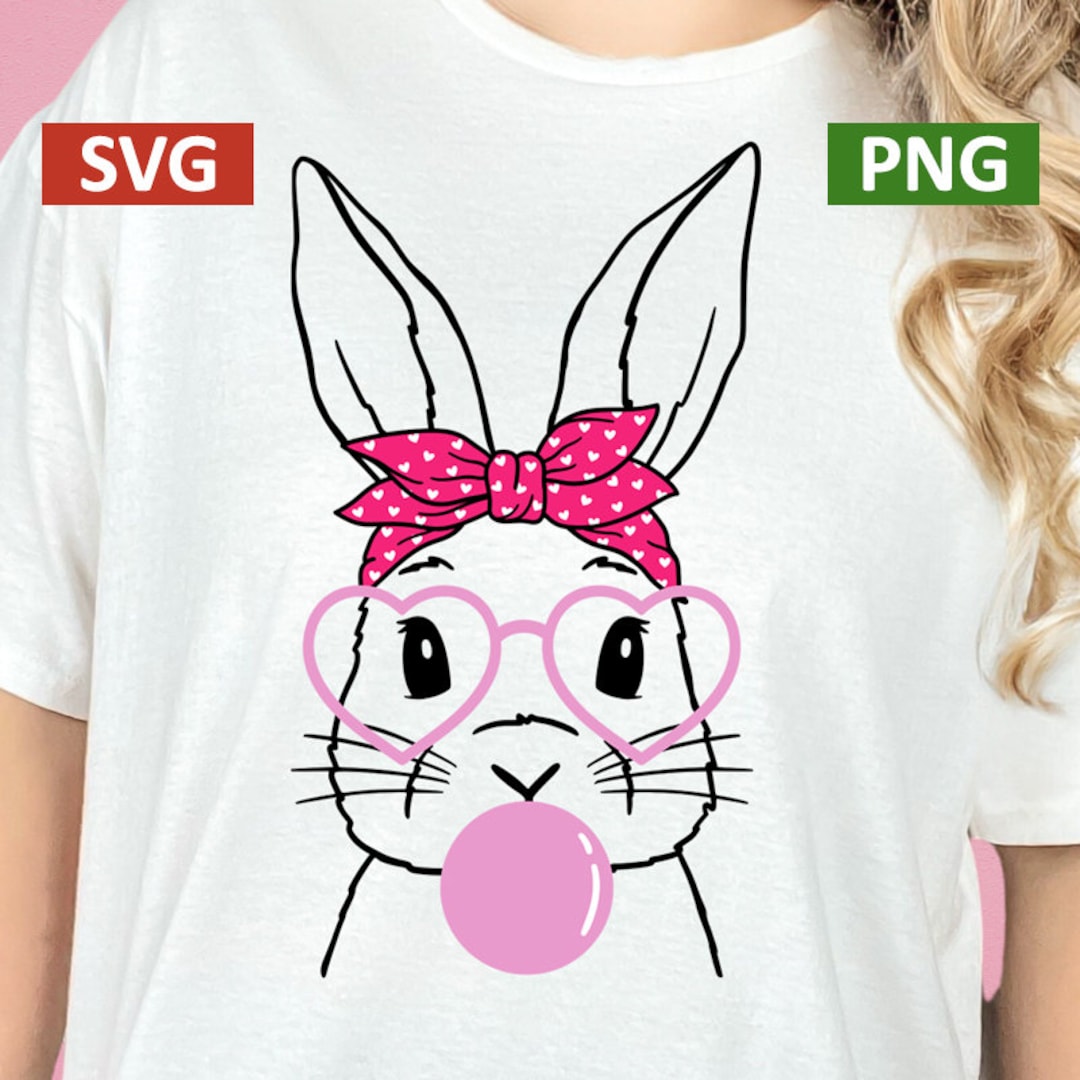 Easter Bunny Svg, Bunny With Glasses Svg, Cute Bunny Svg, Happy Easter ...
