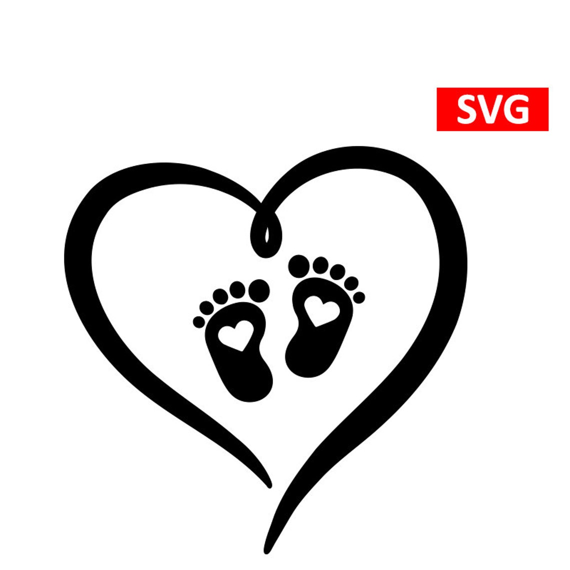 Baby Footprints Svg, Baby Shower Svg - Etsy