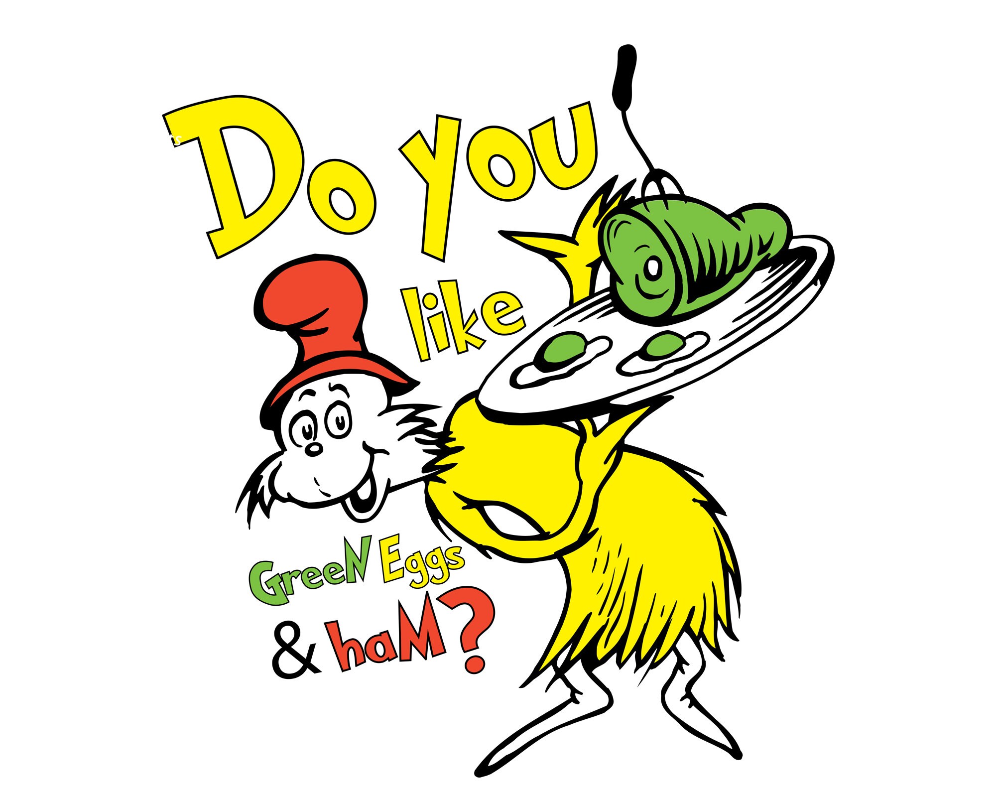 Green Eggs And Ham Png, Dr Suess Png, Green eggs and ham SVG , Cat In ...