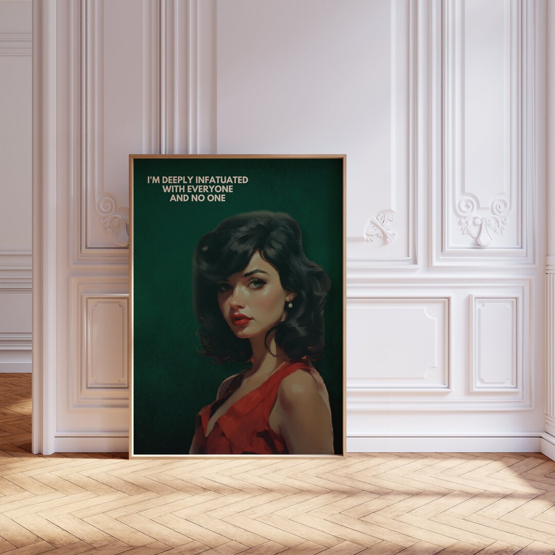 Infatuated / Sassy Vintage Typography Wall Art / James Mcqueen ...