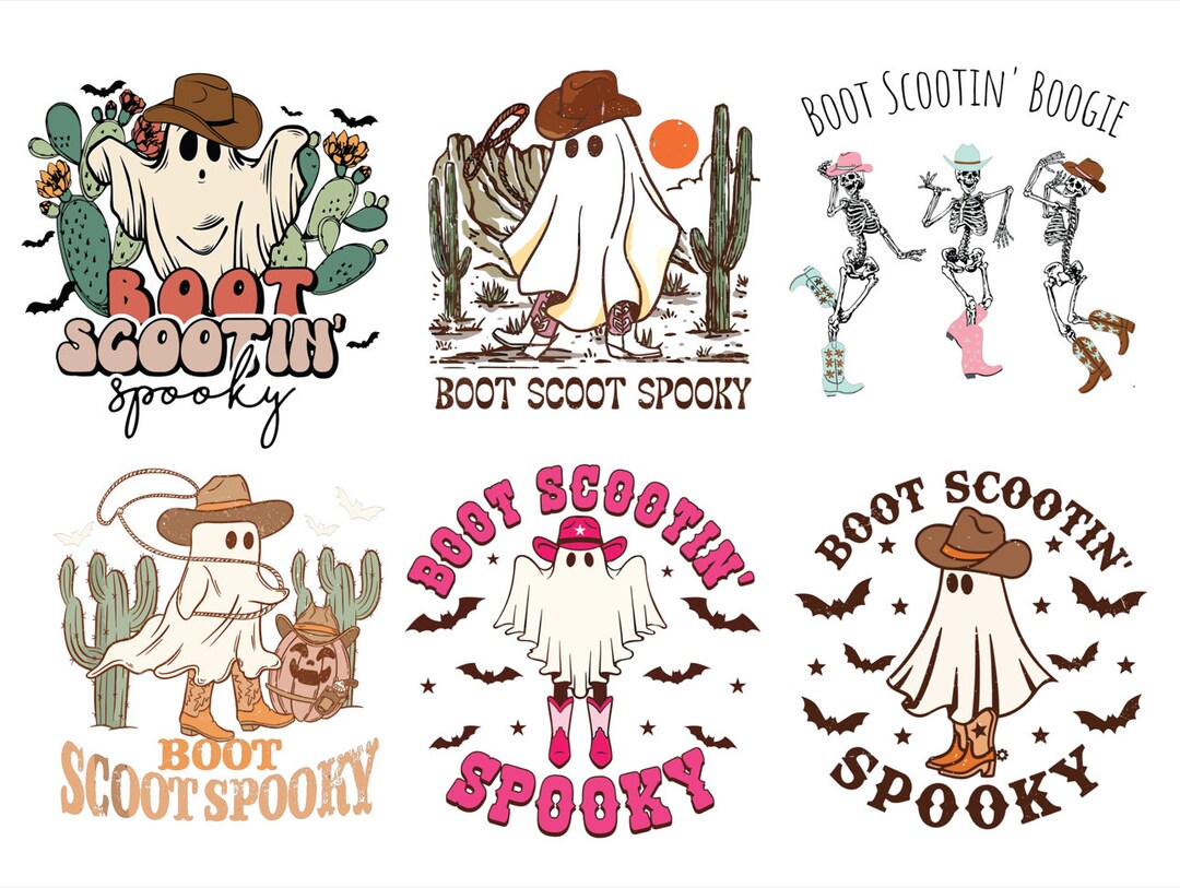 Boot Scoot Spooky Png Western Ghost Png Retro Halloween - Etsy