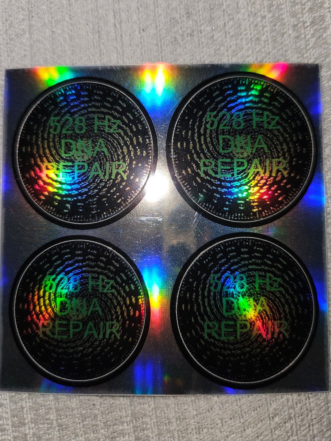 Holographic Frequency Stickers 528 Hz - Etsy