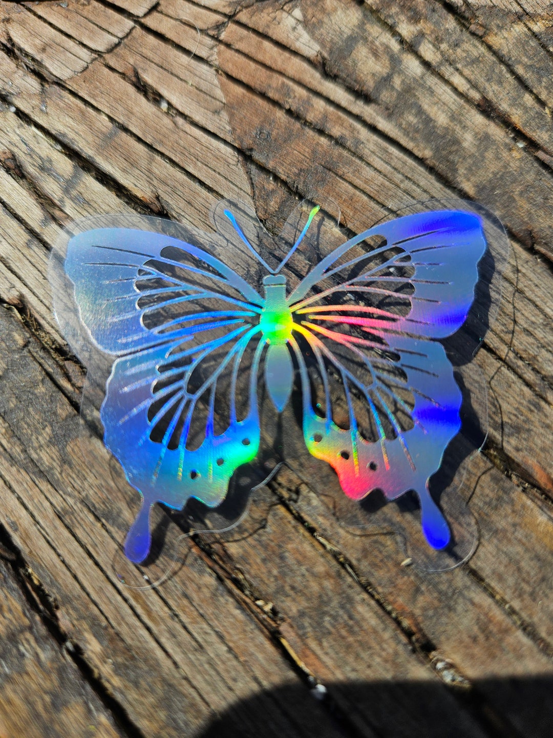 Holographic Butterfly Sticker Imprinted Holographic Butterfly Sticker ...