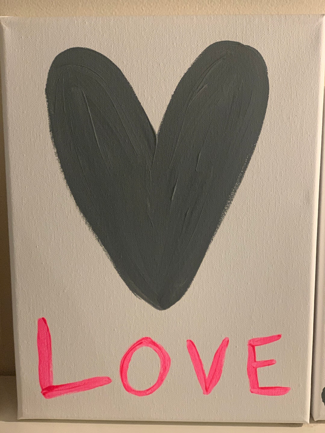 Preppy Heart Love Art - Heart Wall Hanging - Minimalist Valentines Day ...