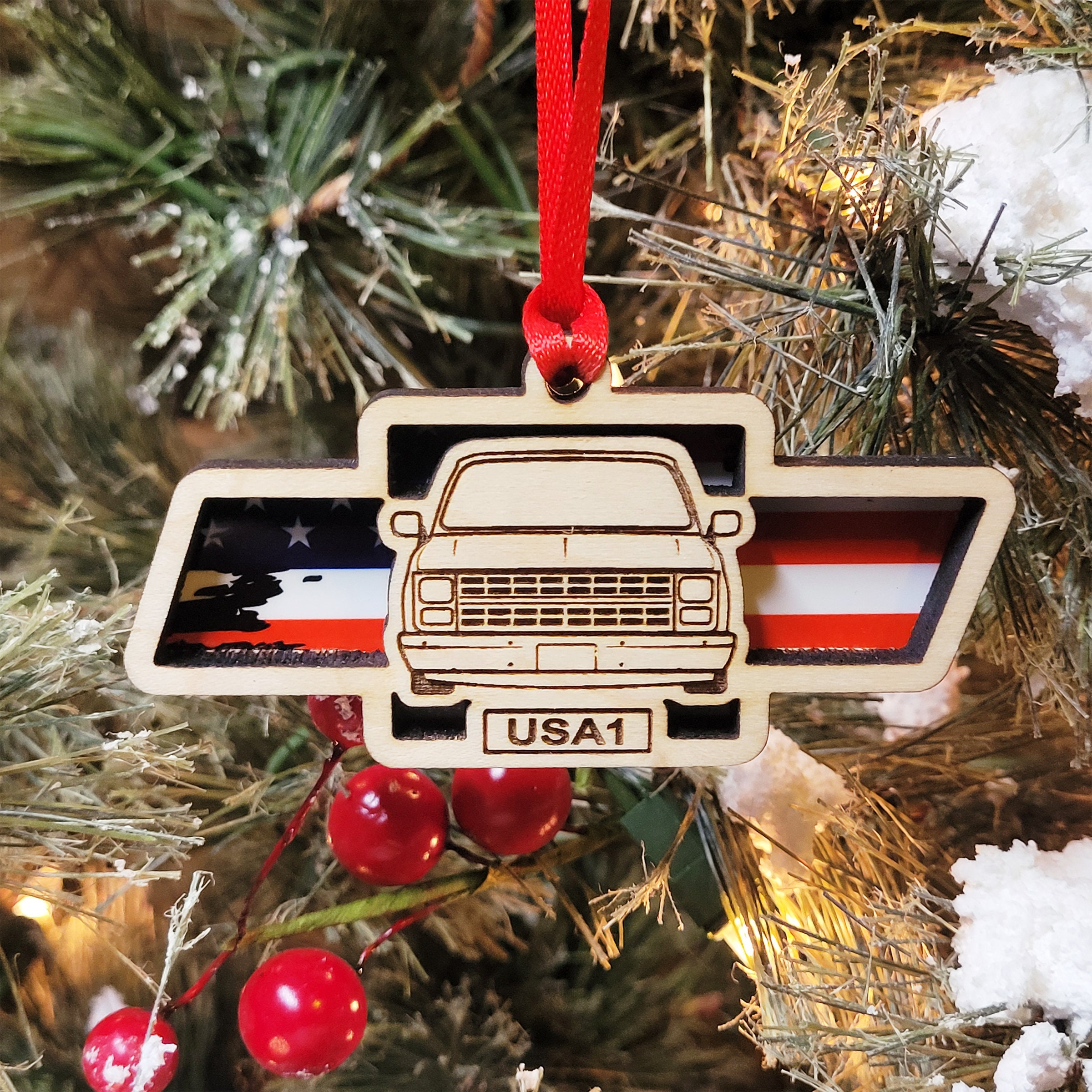 Chevrolet Squarebody C10 Truck Christmas Ornament USA1 Edition - Etsy