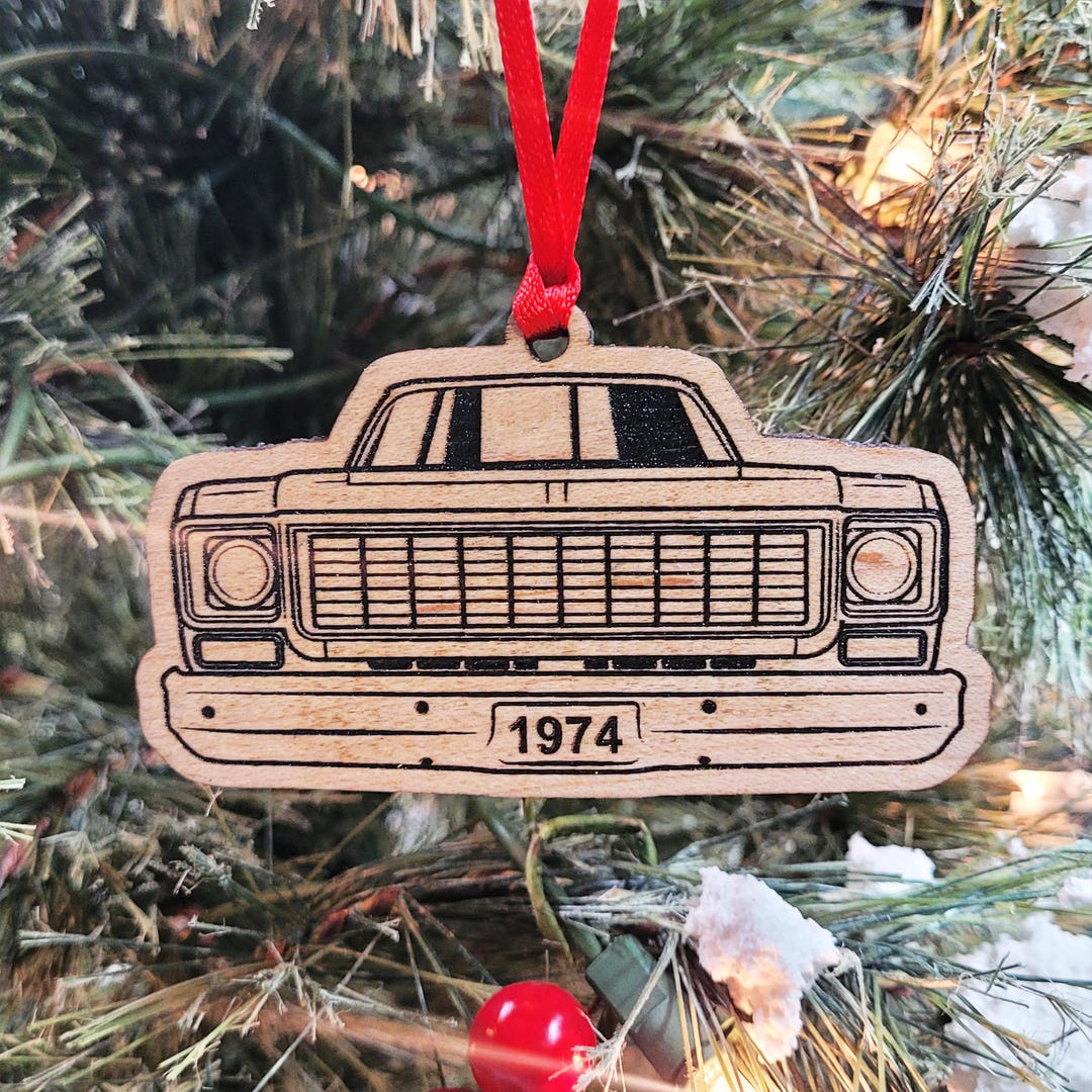 1973-1974 Chevy Squarebody Truck Christmas Ornament - Custom Laser-cut ...
