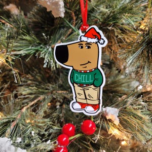 Custom Printed Chill Guy Christmas Ornament – Perfect for Meme Lovers ...