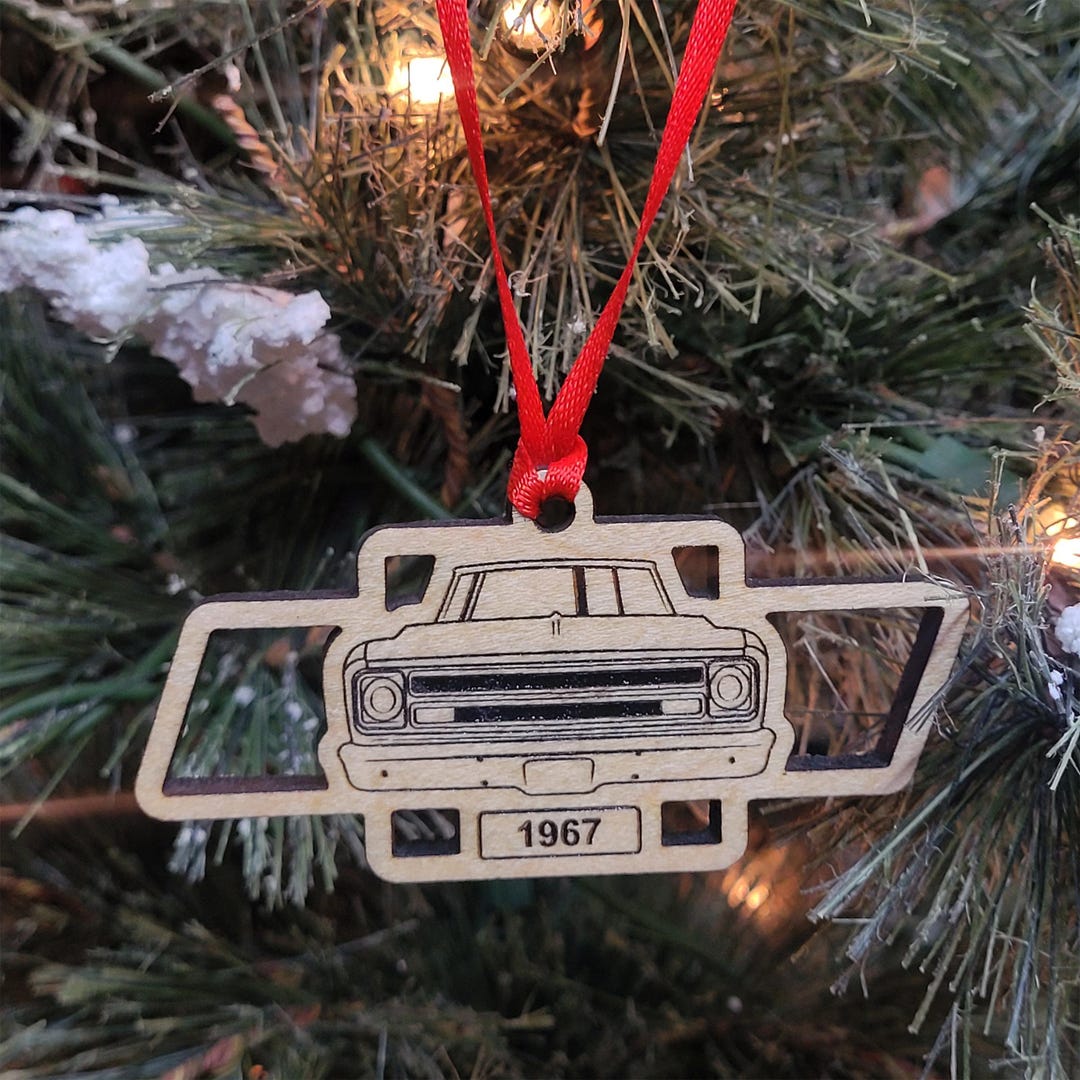 Chevrolet C10 Bowtie Christmas Ornament - Personalized Truck Year - Etsy