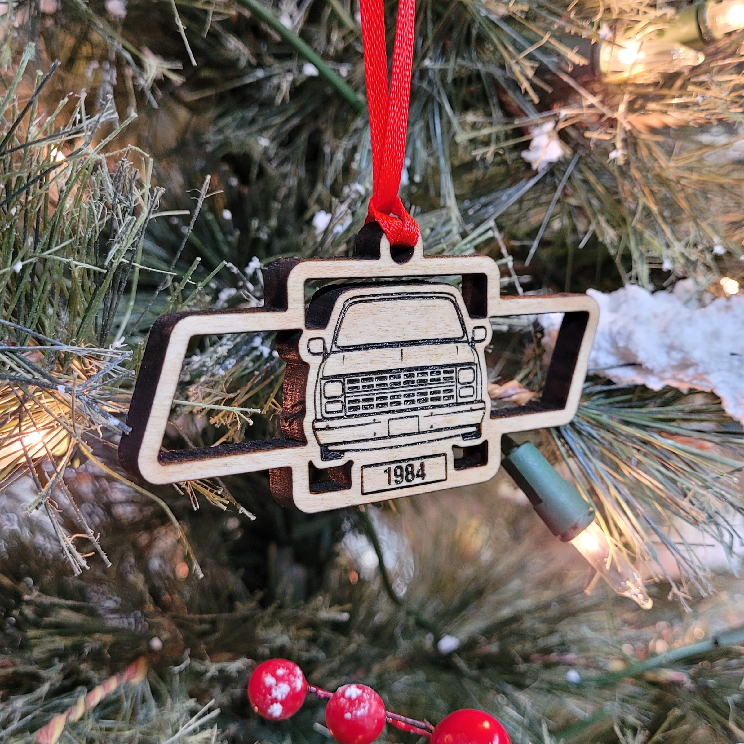 Chevrolet Squarebody Bowtie Christmas Ornament - Personalized Truck ...