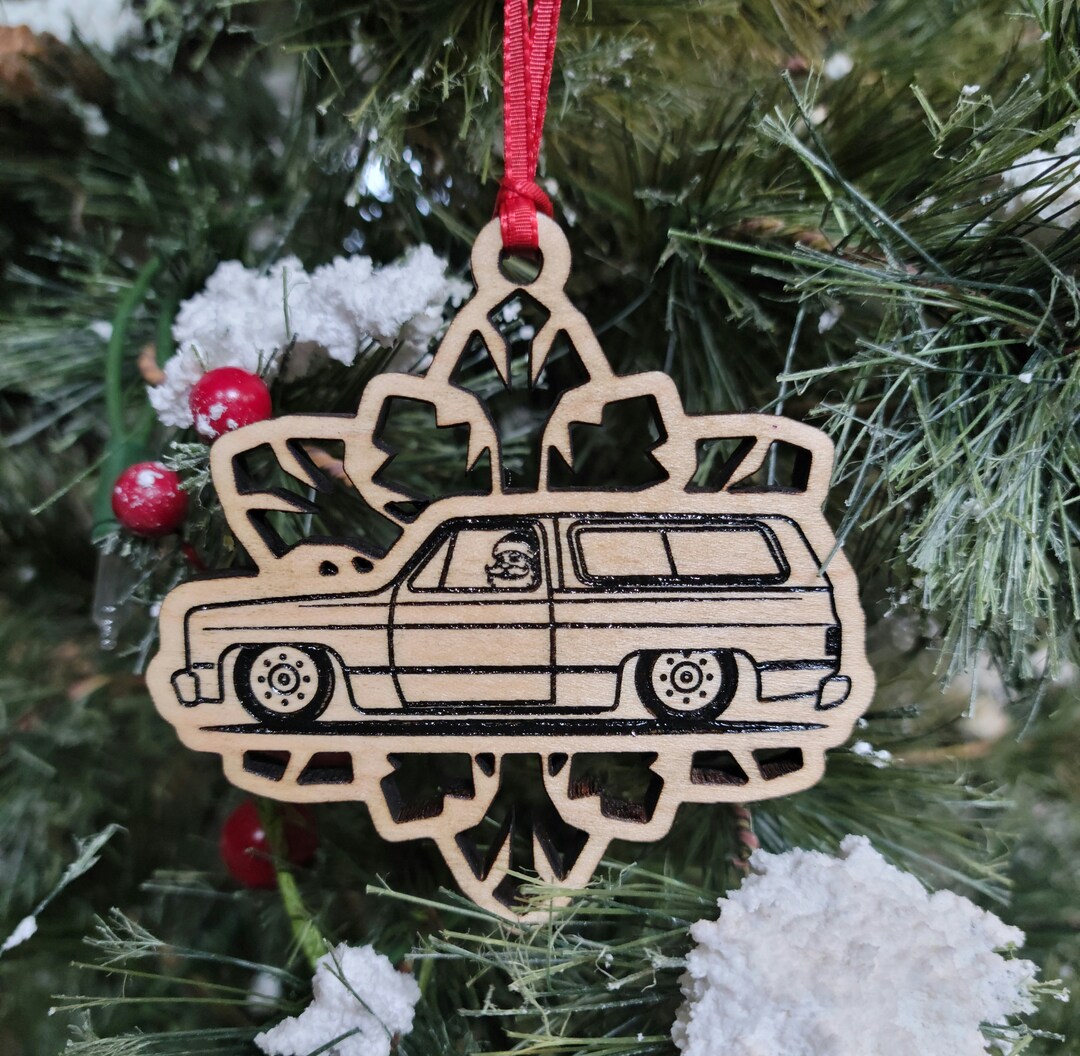 Chevrolet Squarebody K5 Blazer Wood Engraved Christmas Ornament ...