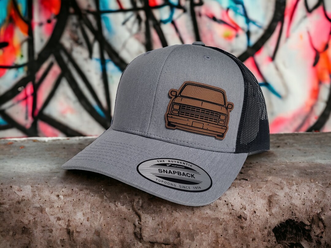 Vintage Chevrolet Squarebody Frontend Snapback Truck Hat | Custom Laser Engraved Leatherette ...