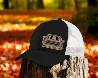 Vintage Chevrolet Squarebody Frontend Snapback Truck Hat | Custom Laser Engraved Leatherette ...