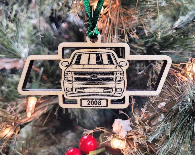 Custom Wooden Christmas Ornament - 2007-2013 Chevrolet Silverado Truck ...