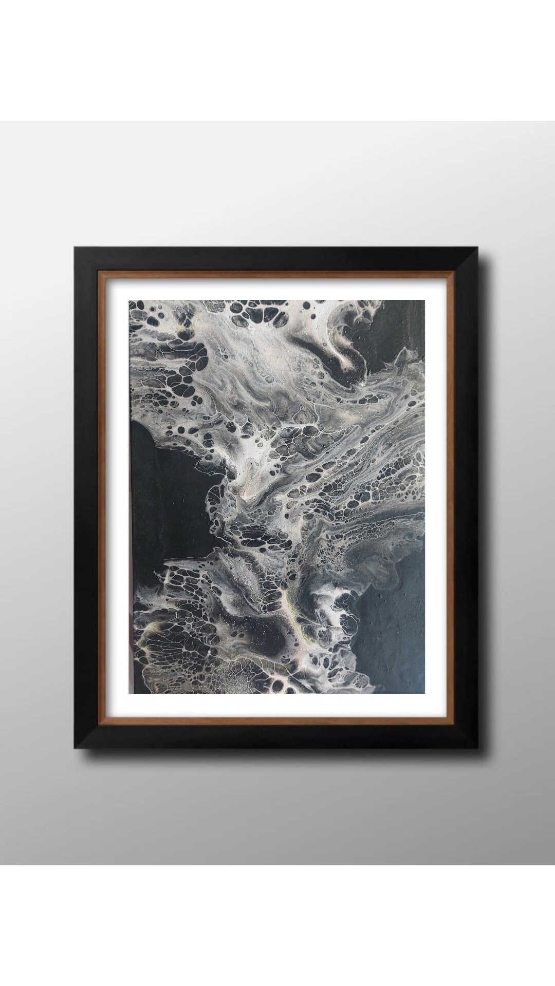 Black and White Fluid Art: Abstraction of Fluidity Contrast - Etsy