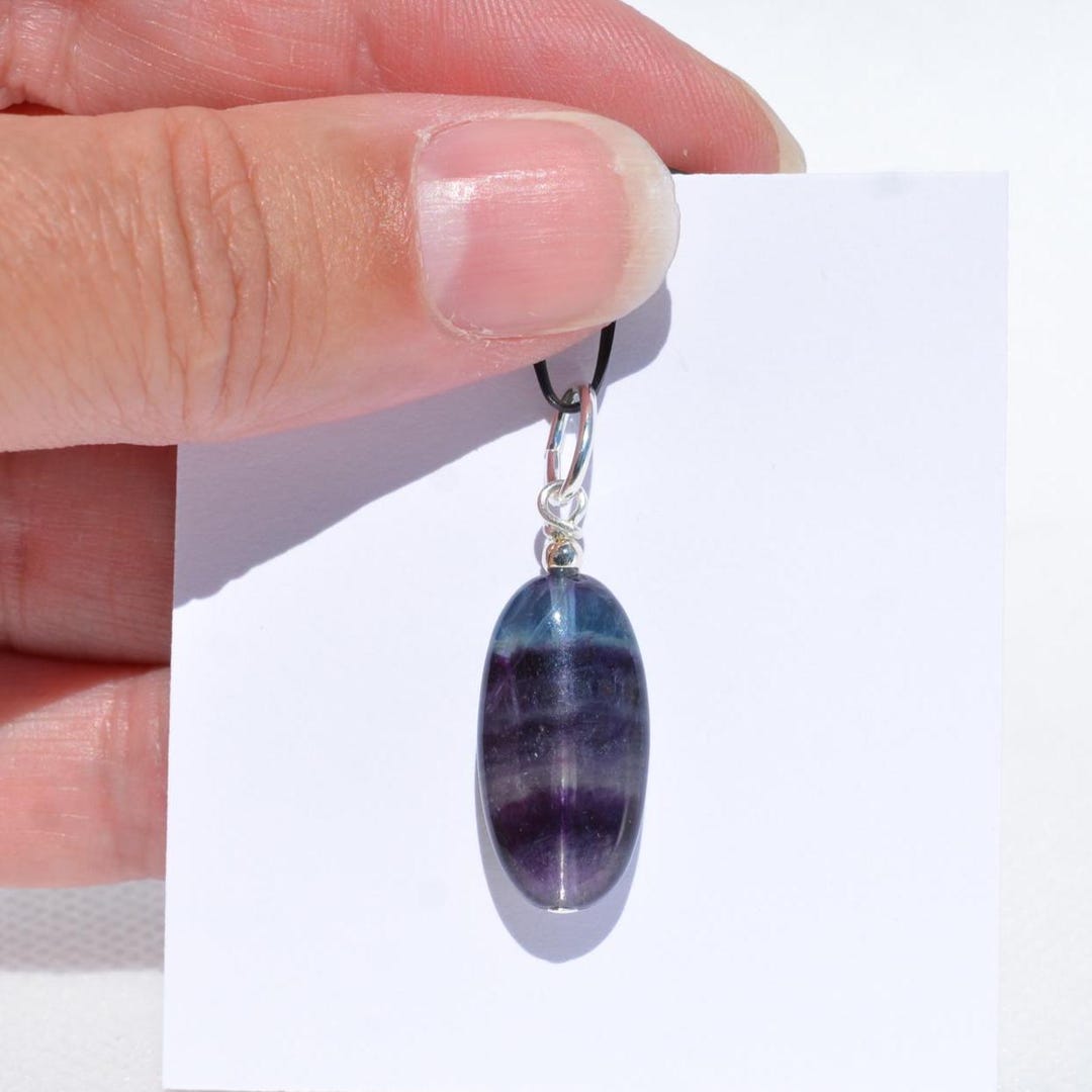Rainbow Fluorite Gemstone Pendants: Natural Genuine Gemstones, Everyday ...