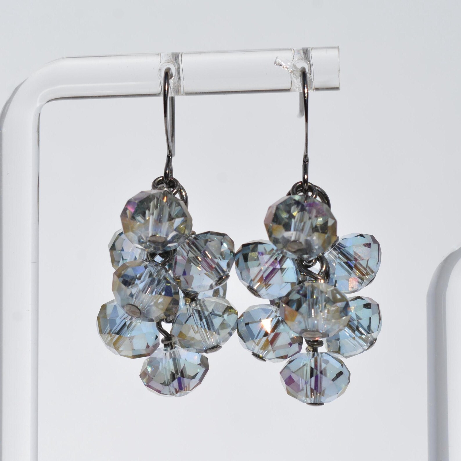 Crystal Bunch Earrings: Multi-layered Crystals, Elegant & Whimsical ...