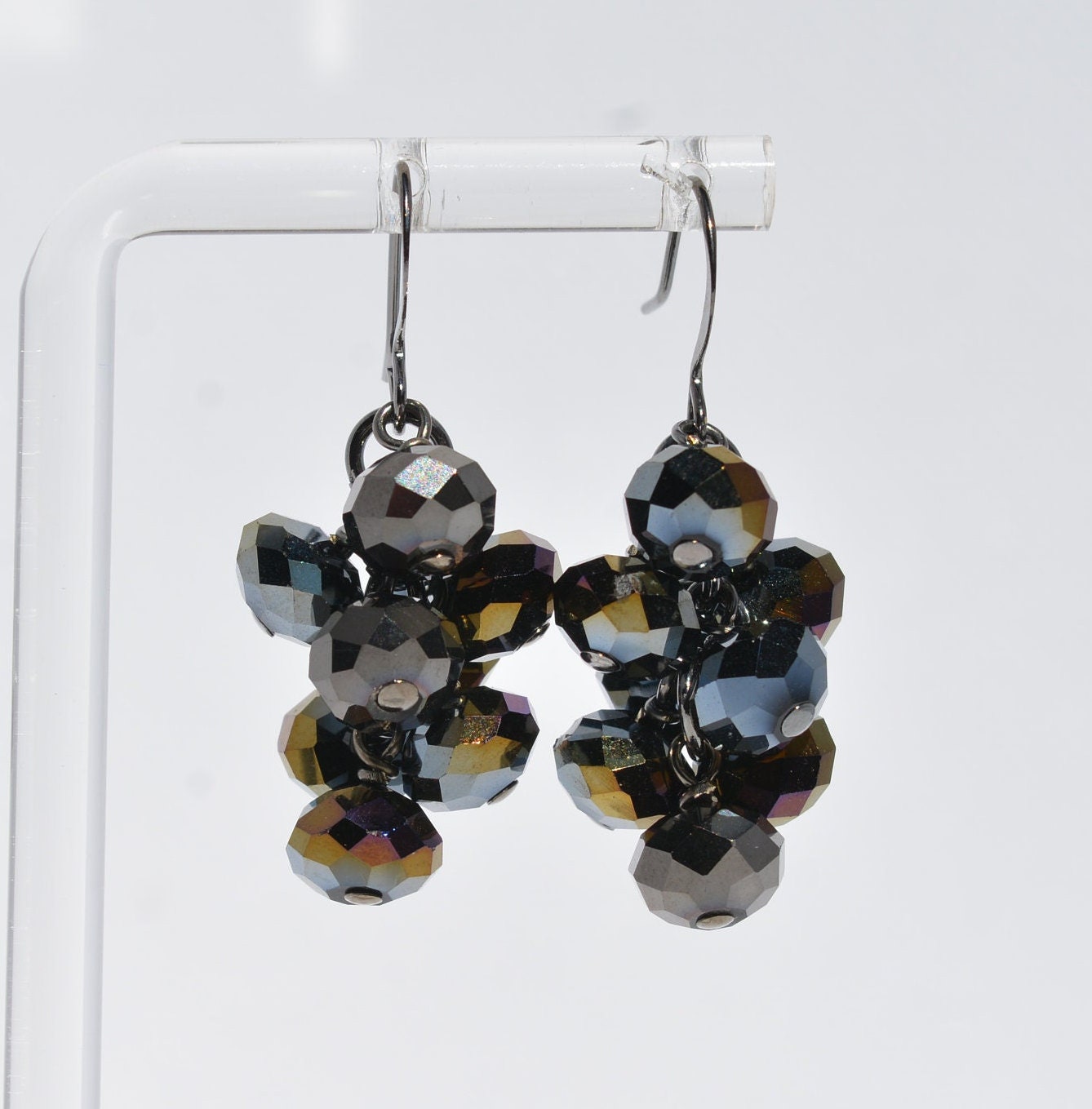 Crystal Bunch Earrings: Multi-layered Crystals, Elegant & Whimsical ...
