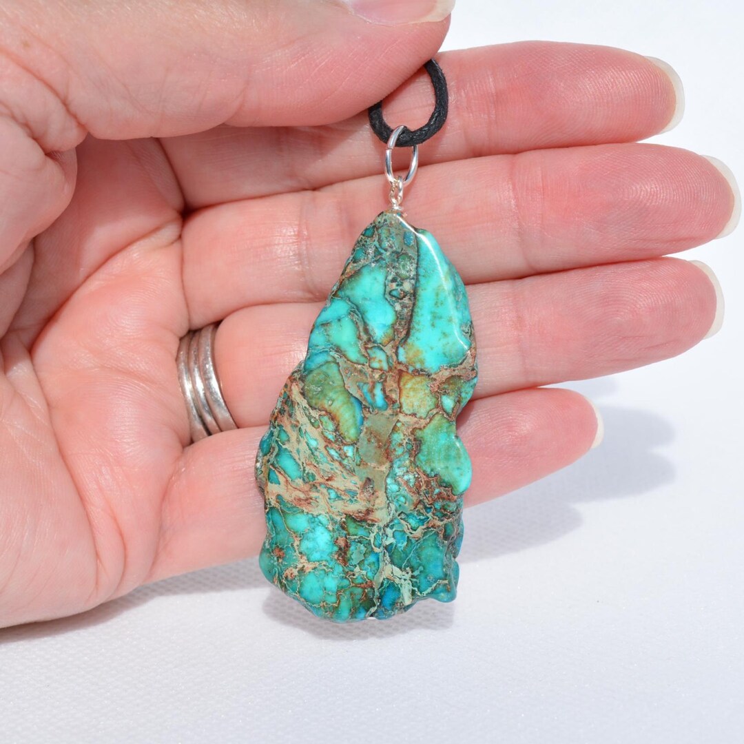 Turquoise Blue Jasper Gemstone Pendants: Statement Pendants, Everyday ...