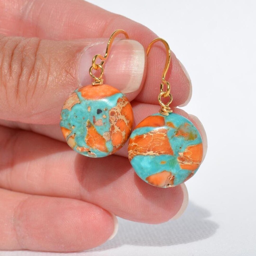 Colorful Jasper Earrings: Genuine Gemstones, Some Extra Long Everyday ...