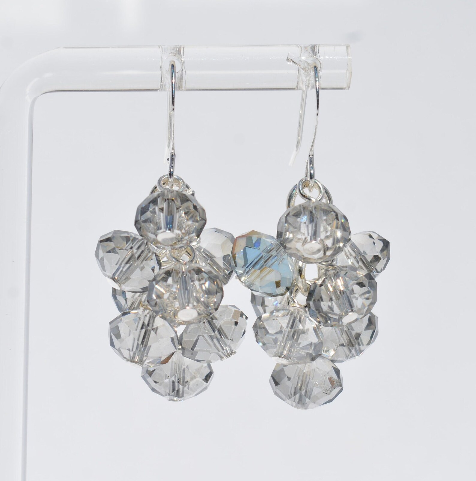 Crystal Bunch Earrings: Multi-layered Crystals, Elegant & Whimsical ...