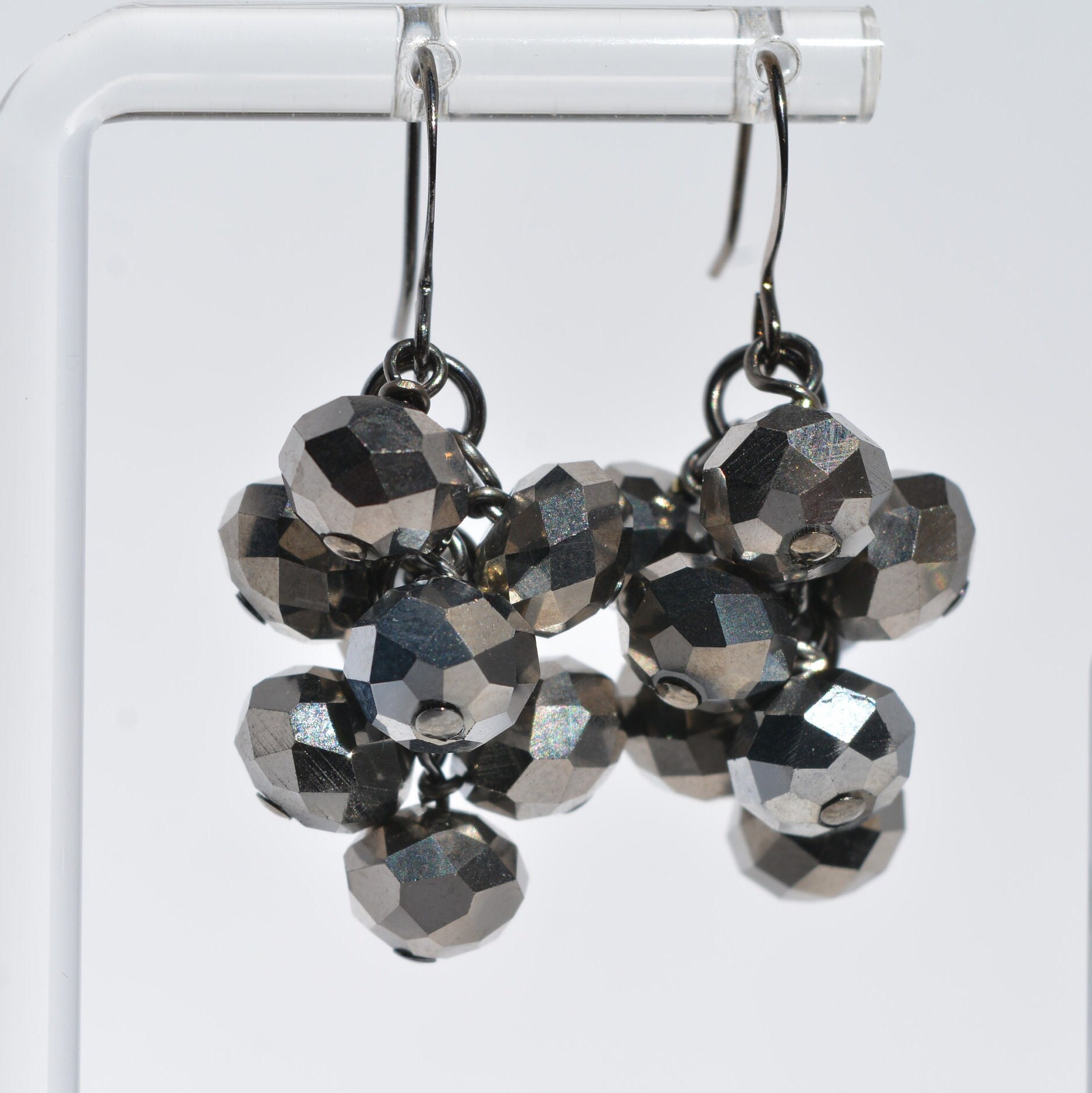 Crystal Bunch Earrings: Multi-layered Crystals, Elegant & Whimsical ...