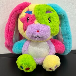 Kandi the Colorful Colorblock Rainbow Bunny Rabbit Plushie Stuffed ...
