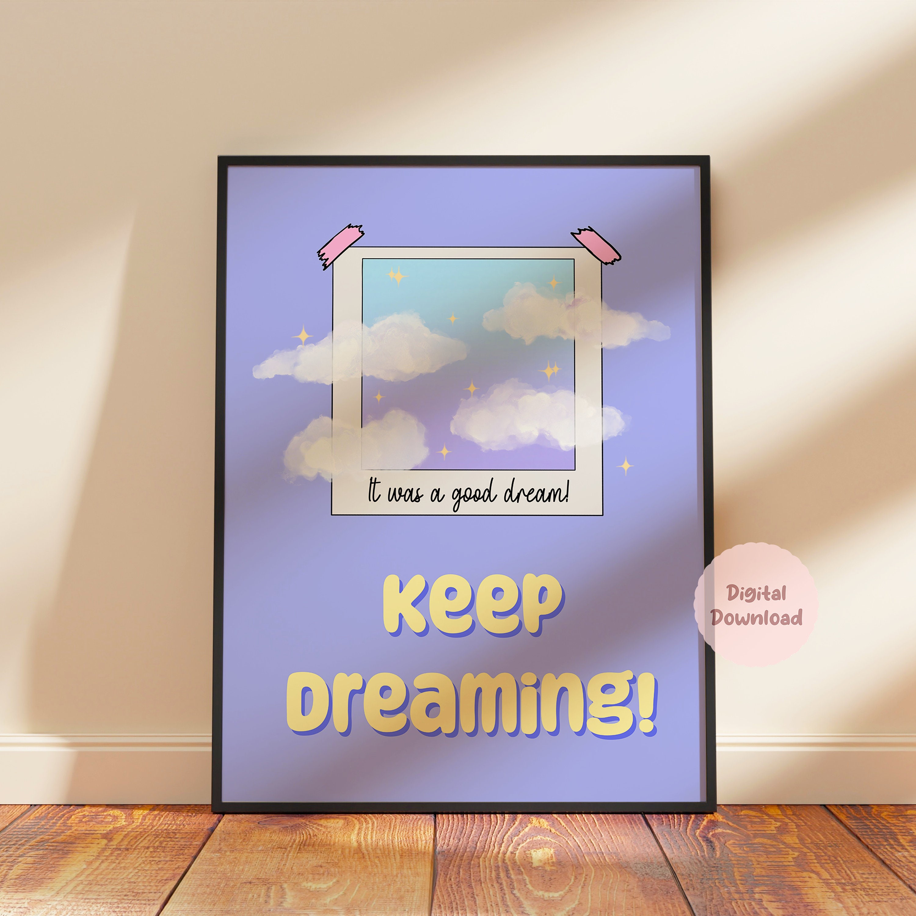 Keep Dreaming Printable, Kawaii Room Decor, Teen Girl Room Decor, Cute ...