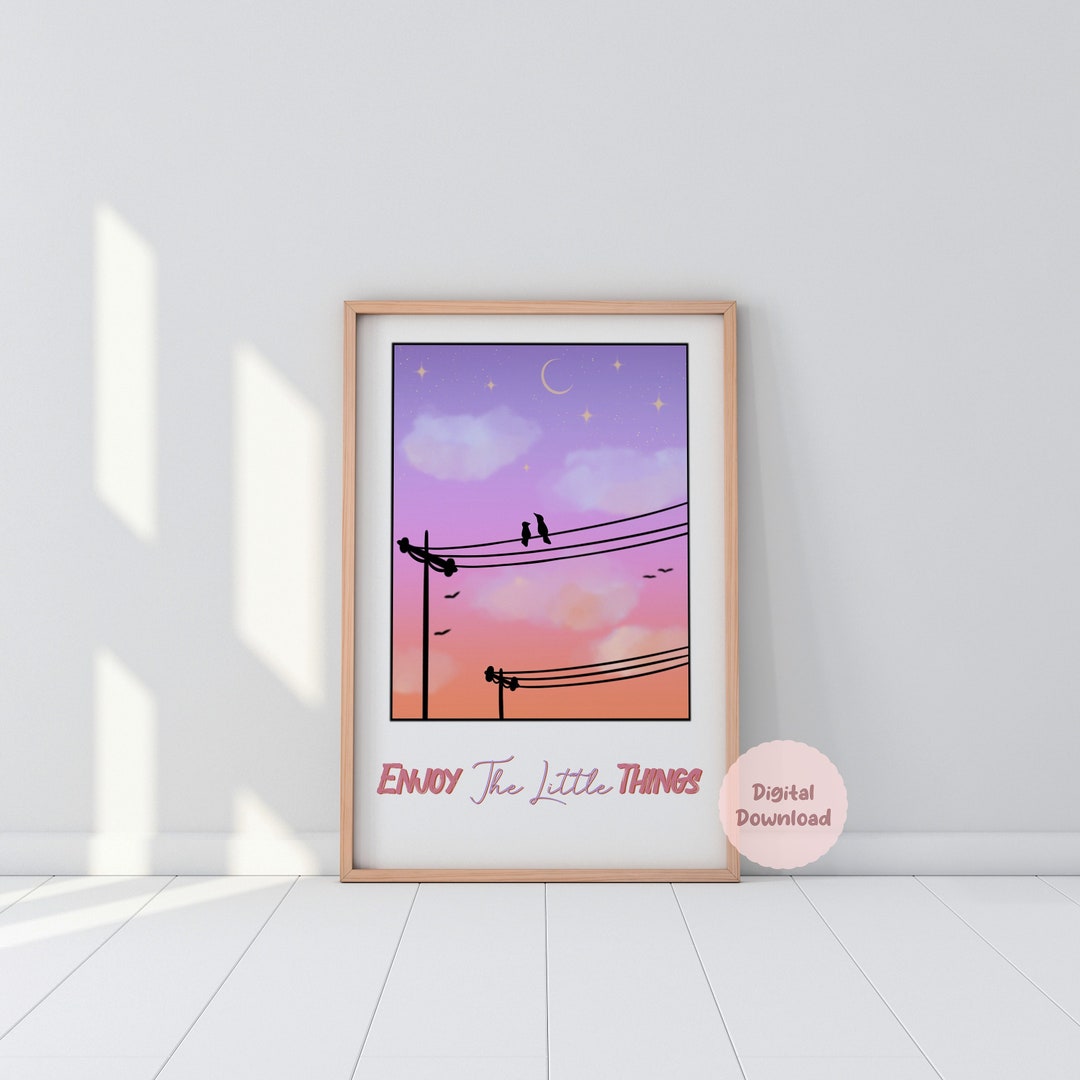 Enjoy the Little Things Printable, Cute Room Decor Kawaii, Teen Girl ...