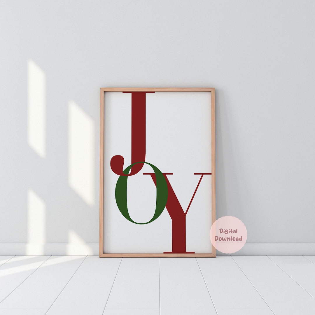 Joy Printable Joy Print Joy Poster Joy to the World Joy Wall Art Joy ...
