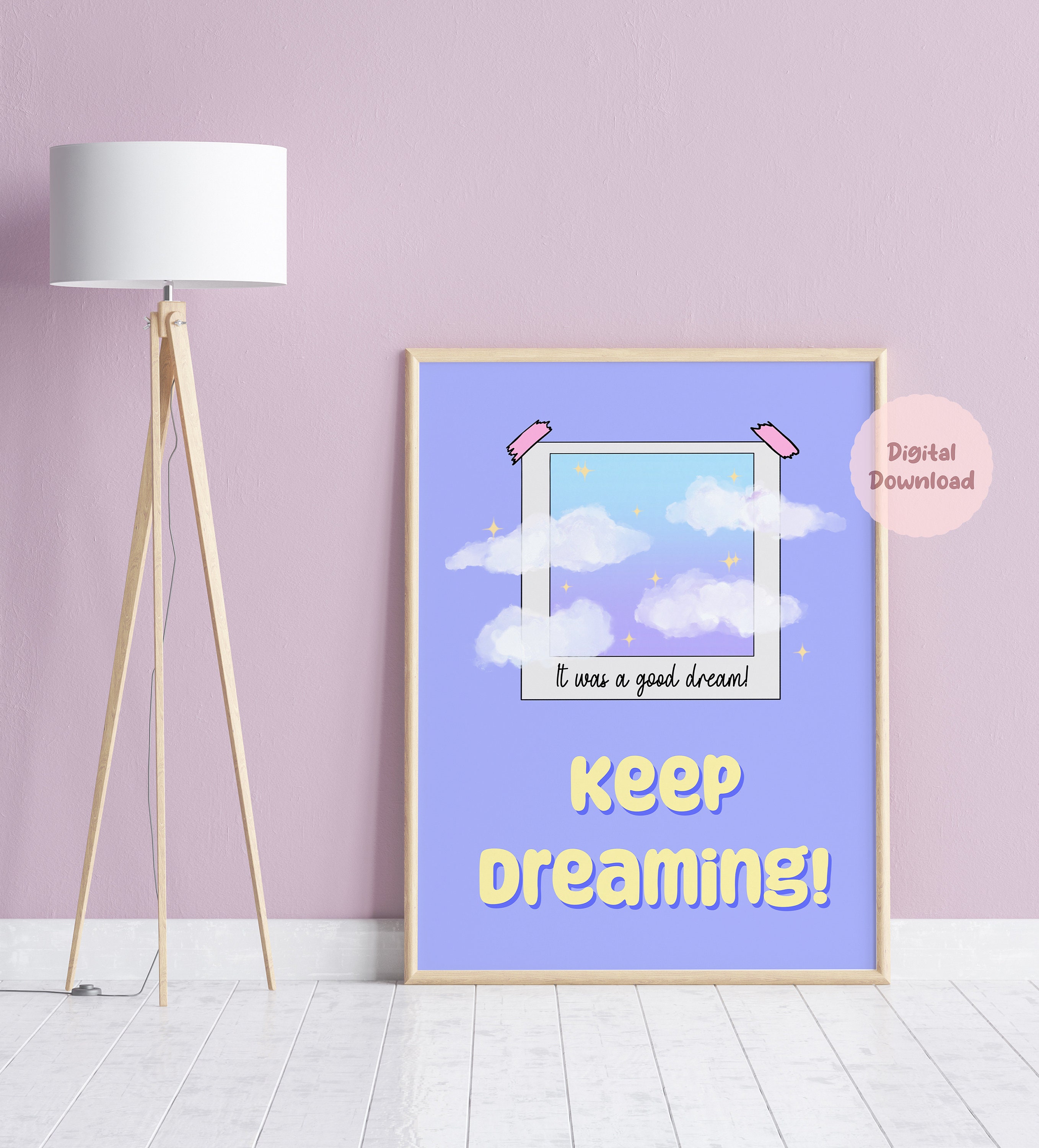 Keep Dreaming Printable, Kawaii Room Decor, Teen Girl Room Decor, Cute ...