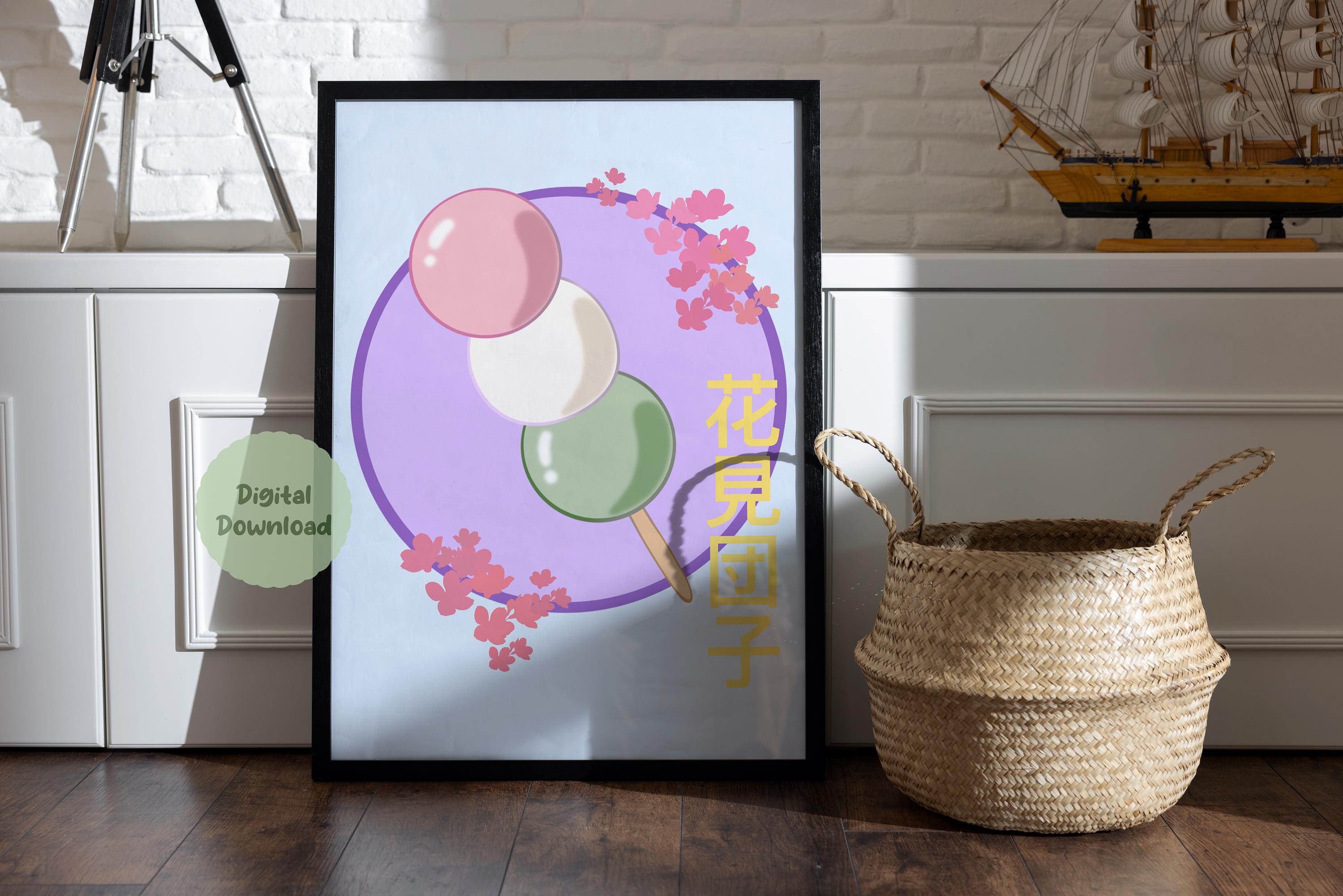 Hanami Dango Printable, Cute Room Decor Kawaii, Cute Food Prints ...