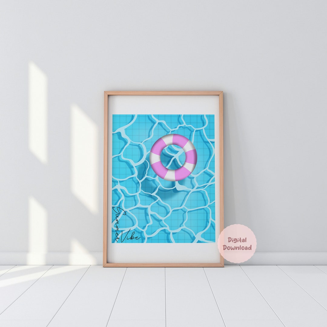Summer Vibe Printables, Swimming Pool, Hello Summer, Print Pool Decor ...