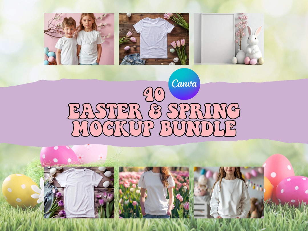 40 Easter Spring Mockup Bundle | Kids Easter Mock up | Spring Bella ...