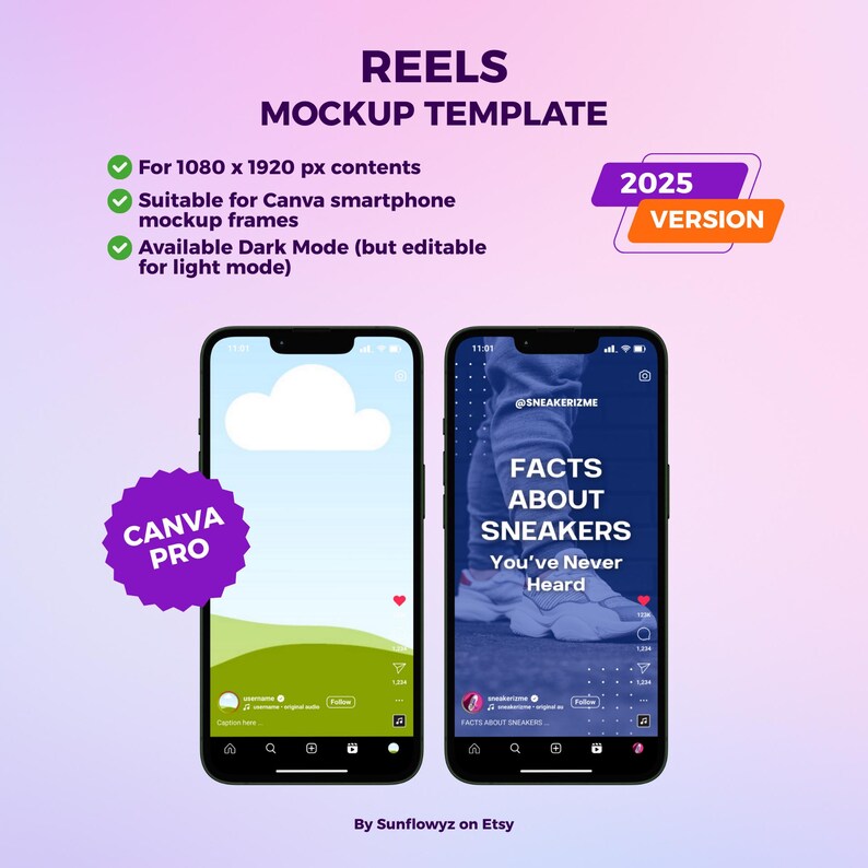 2025 Instagram Mockup Templates: Social Media Feed Planner (canva ...