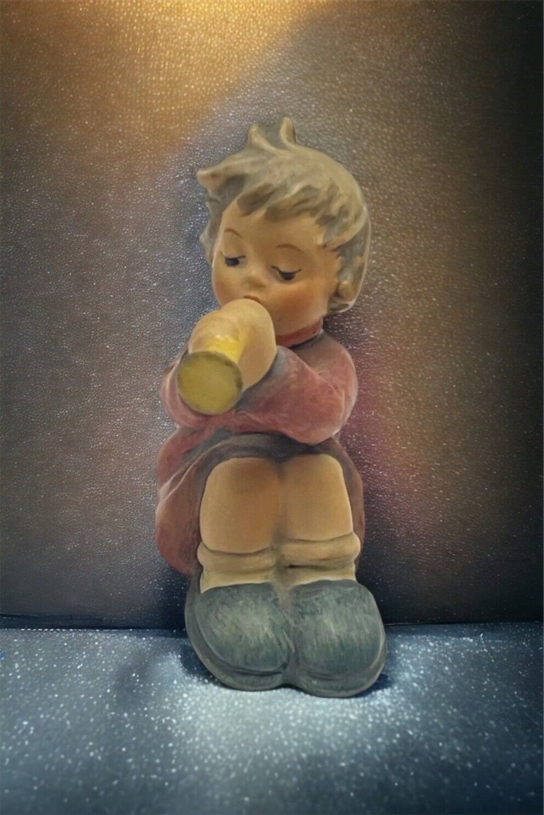 Rare Vtg 1968 Hummel Goebel "sitting Playing Horn" - Etsy