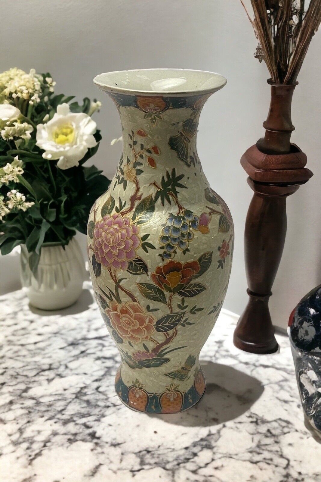 Beautiful Flowered Chinese 12 Inch Vase - Etsy