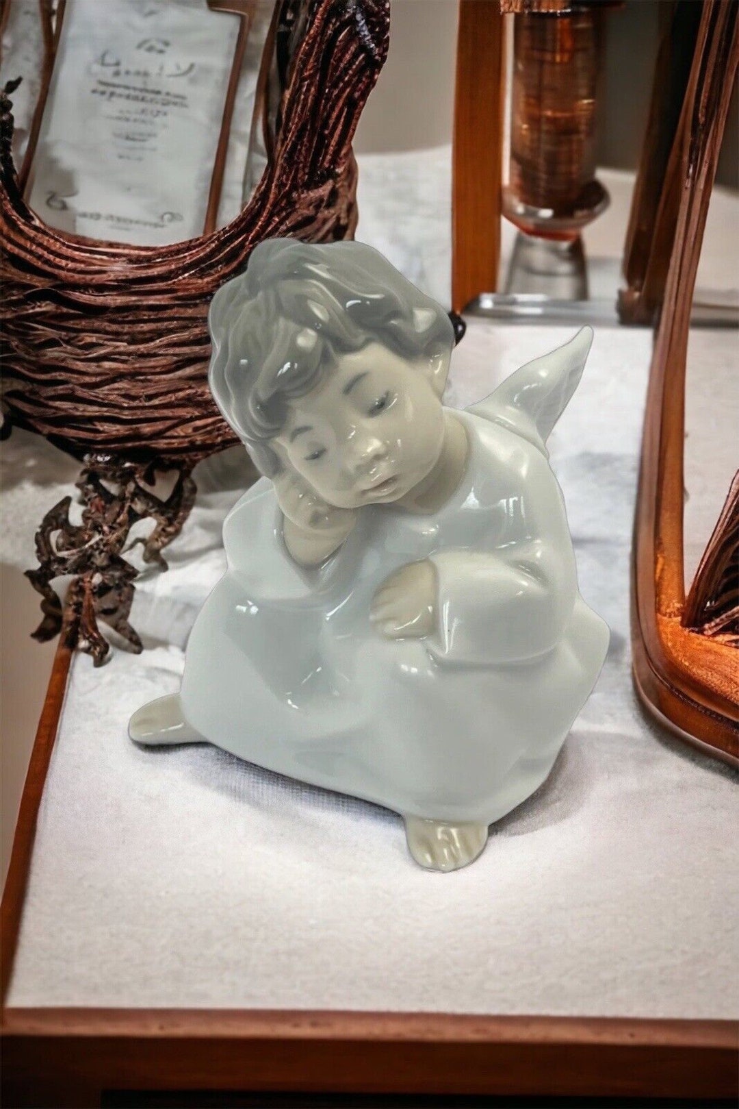 Lladro Angel Thinking Sitting Cherub 4.25 Inch Figurine - Etsy
