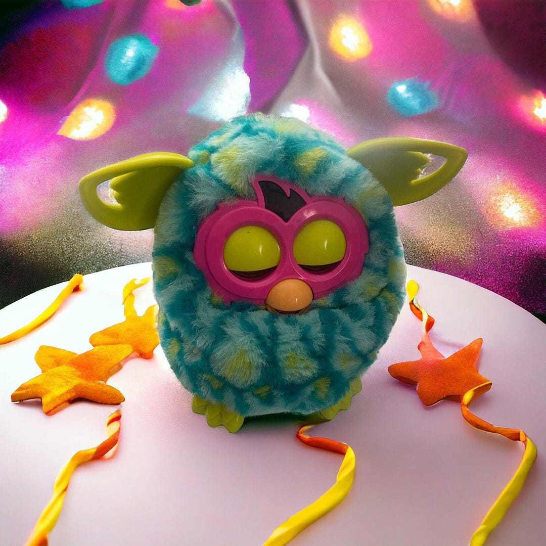 2012 Furby Boom Peacock Turquoise Green & Biue Interactive Talking ...