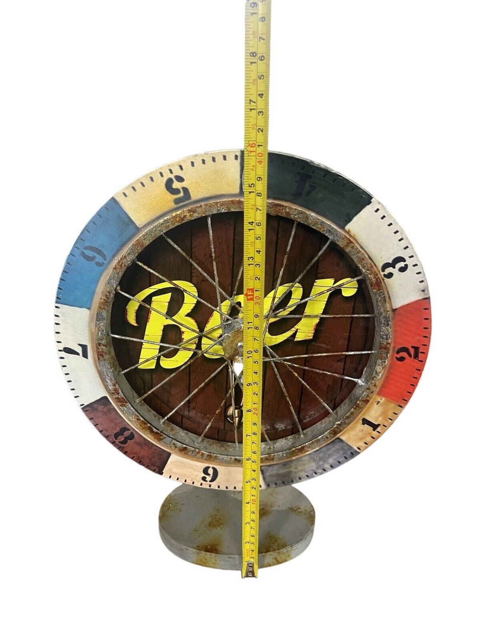 Design Beer Toscano Carnival Game Wheel of Chance Metal Sculpture 16"h ...