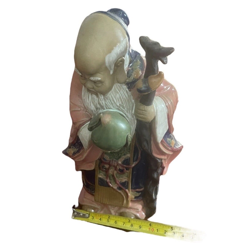 Chinese Art Pottery Porcelain Lucky God Statue Mud Man Figurine Marked ...