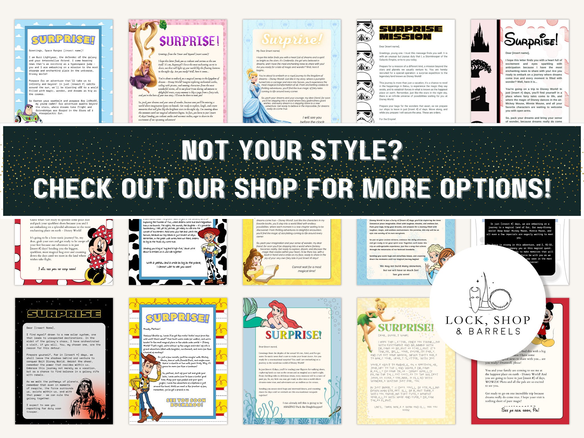 Printable and Editable WDW Trip Reveal // Editable PDF, Surprise Trip ...