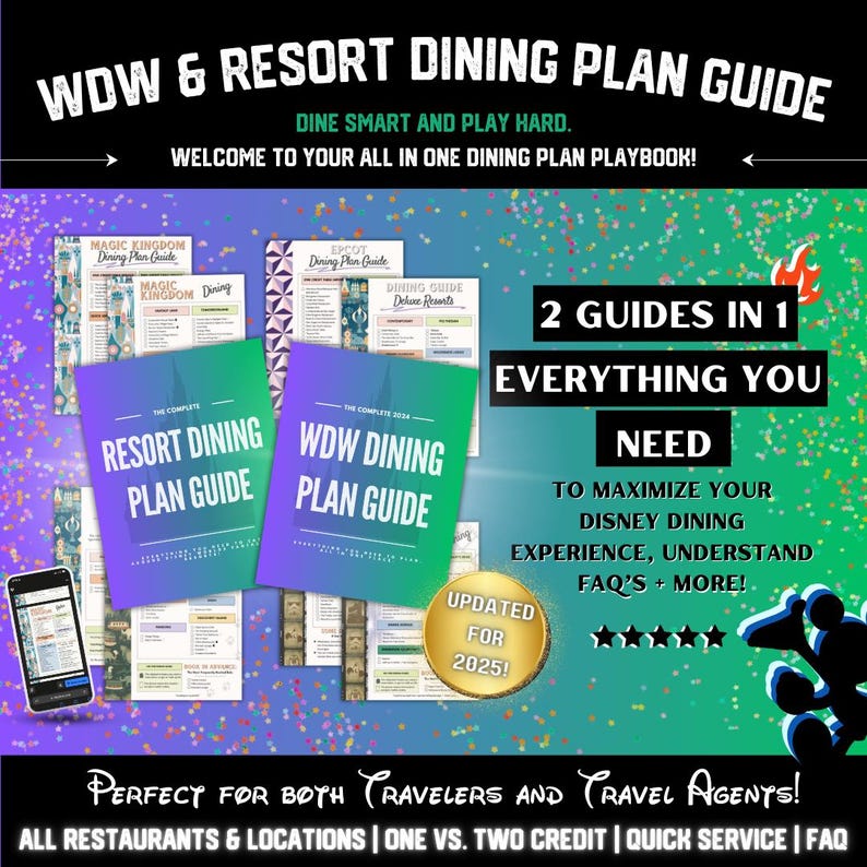 WDW Parks & Resorts Dining Plan Guide: Restaurant List (printable PDF ...