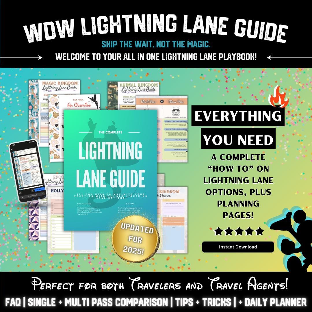 WDW Lightning Lane Guide & Planner: Florida Theme Park Vacation ...