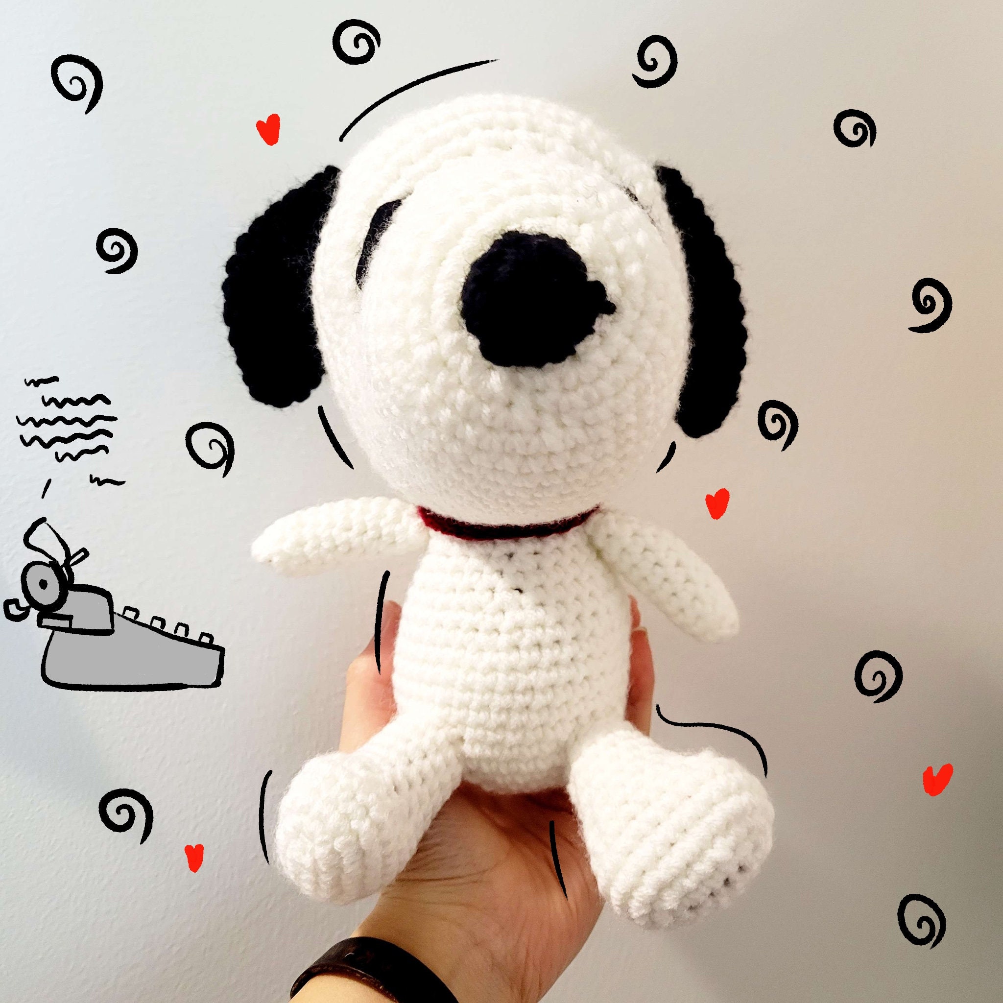 Crocheted Snoopy Plush - Etsy