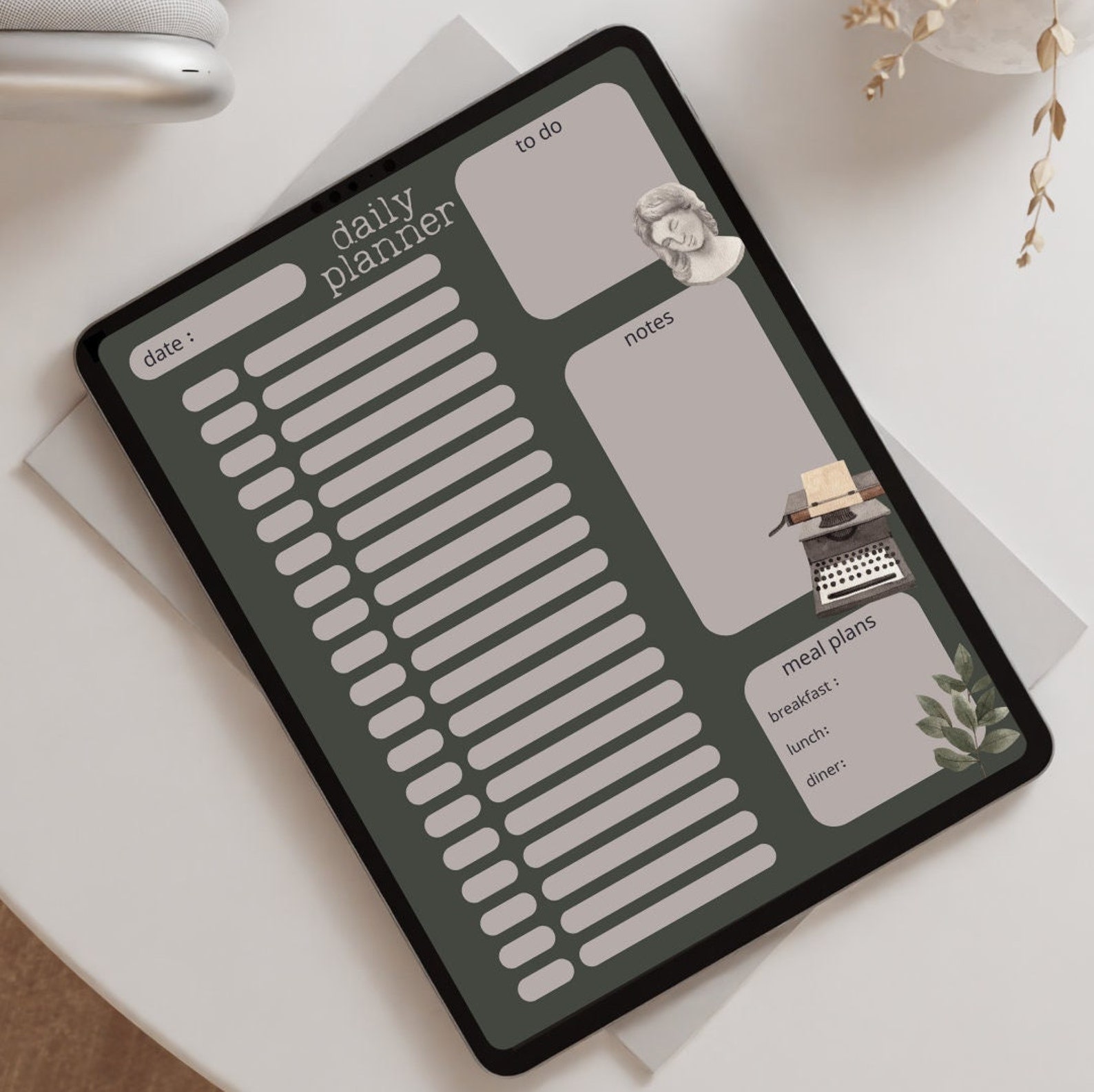 Dark Academia Themed Daily Planner PDF - Etsy