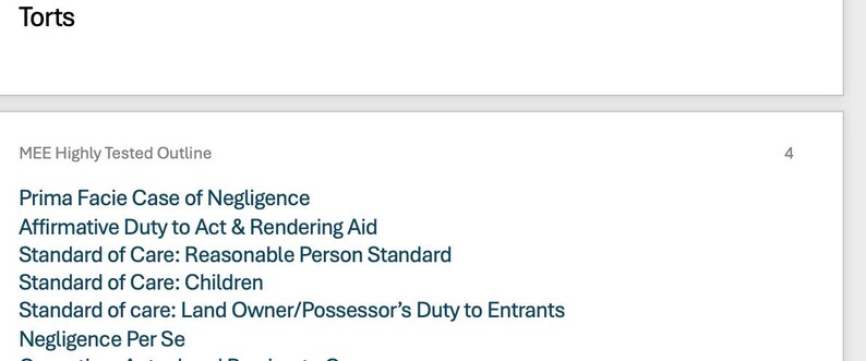MEE Highly Tested Topics Fillable Outline - Uniform Bar Exam (updated ...